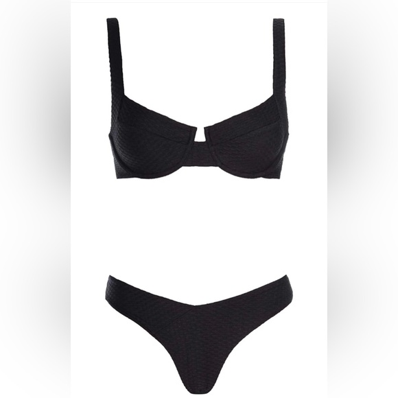 Vetchy | Swim | Sporty Black Bikini With Highcut Design | Poshmark